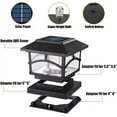 Solar LED Post Cap Lights, Waterproof Outdoor Lamps for 3.5x3.5 4x4 5x5 ...