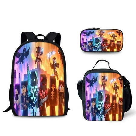 Minecraft School Bag Anime Notebook Laptop Backpack School Bag ...