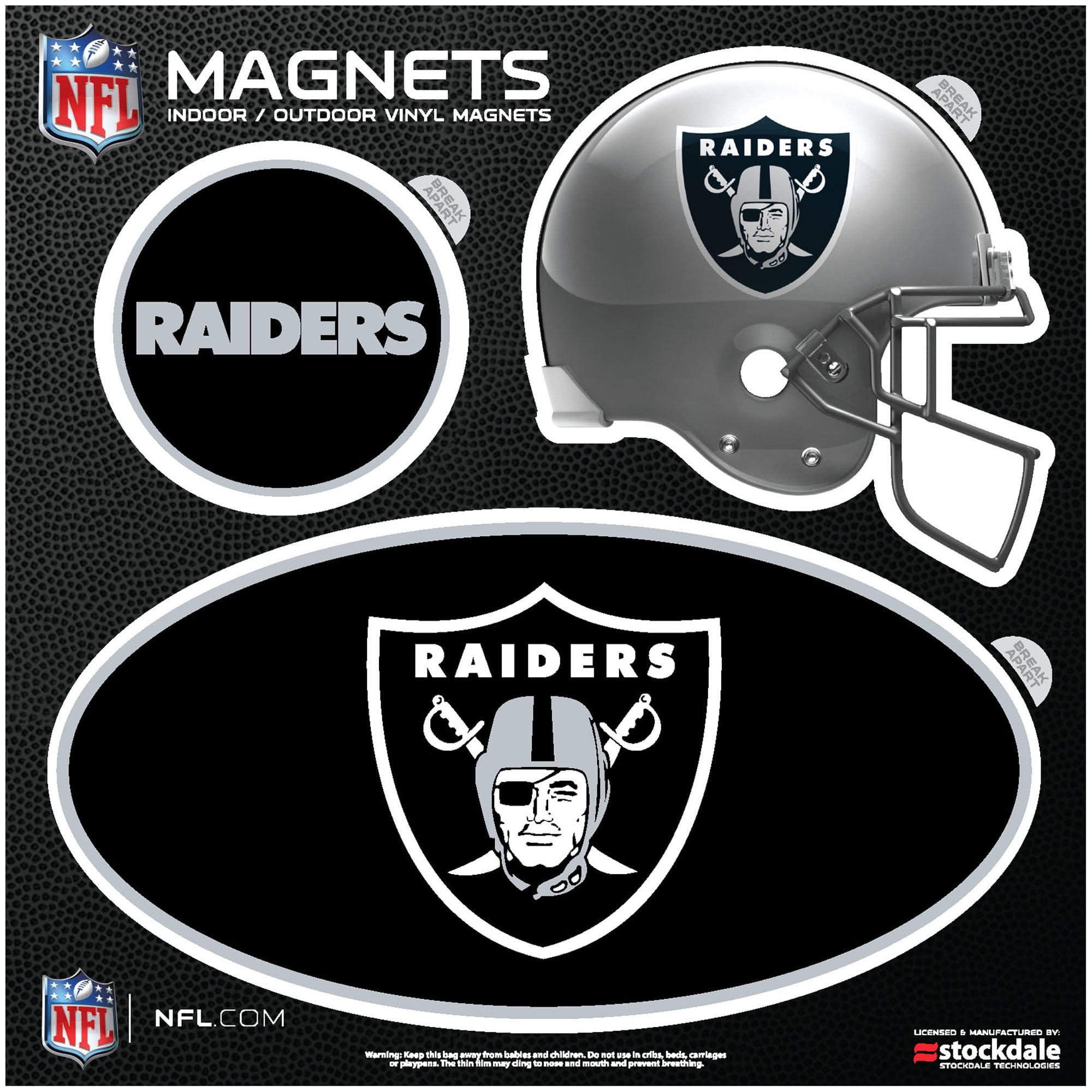 Kitchen & Dining Refrigerator Magnets Las Vegas Raiders set of 3 ...