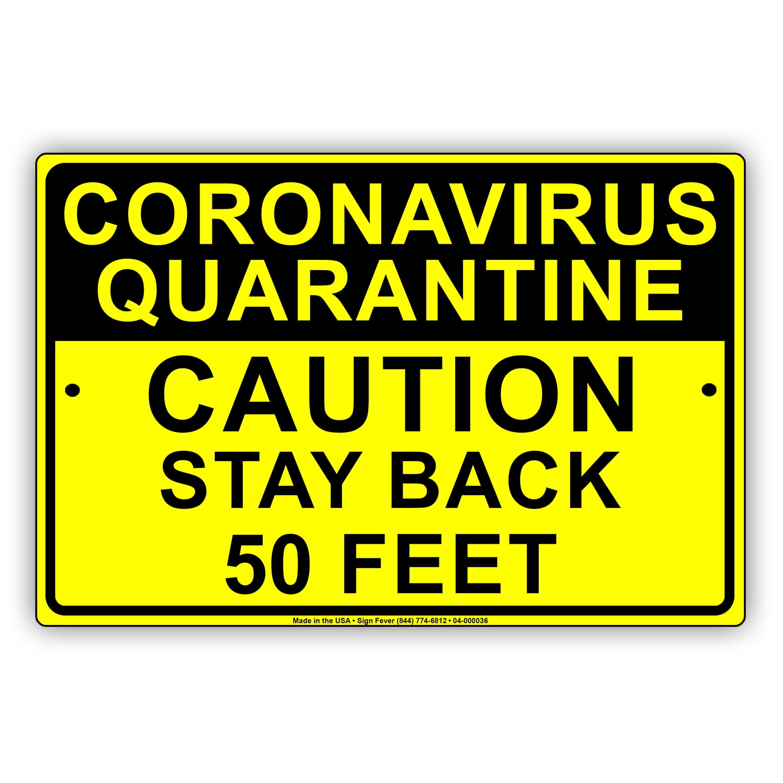 Do Not Enter Caution Stay Back 50 Feet Quarantine Safety Display Office ...