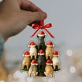 Christmas Dog Ornament, 2D Acrylic Pet Motif Tree Decoration for Pet ...