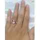 Red Matching Ring Couple Rings White Gold Plated 1CT CZ Women Wedding ...