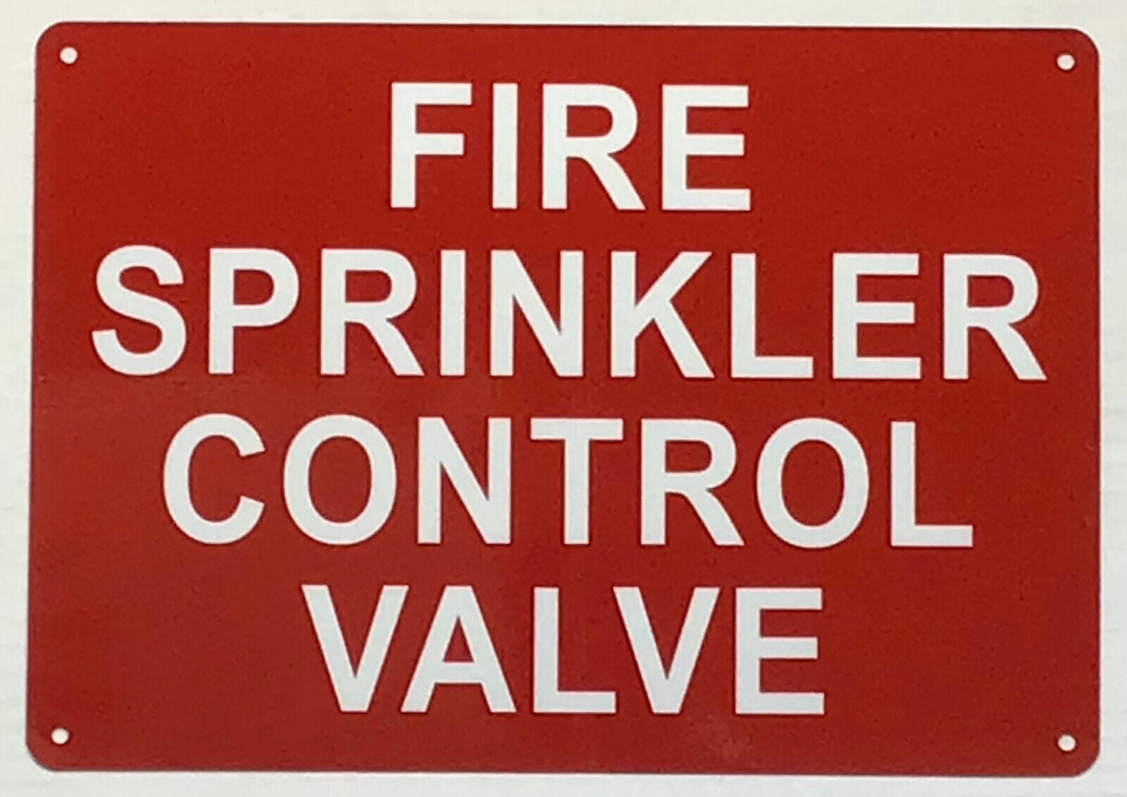 FIRE SPRINKLER CONTROL VALVE SIGN (7x10,Red,Aluminum) -ref21422 ...