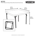Lifetime 37 inch Square Folding Table, Indoor/Outdoor Commercial Grade ...