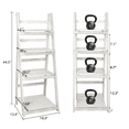Fionafurn Foldable Wooden 4-Tier Ladder Shelf, Sturdy Shelving Unit for ...