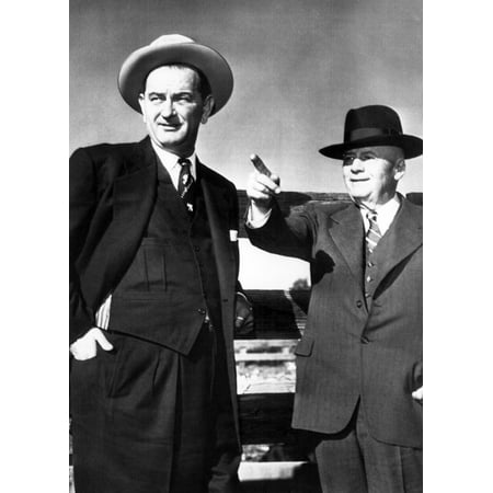 Senator Lyndon B. Johnson And House Speaker Designate Sam Rayburn On ...