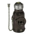 Light Bulb Socket Adapter Pull Chain Control Switch Two Outlet Power ...