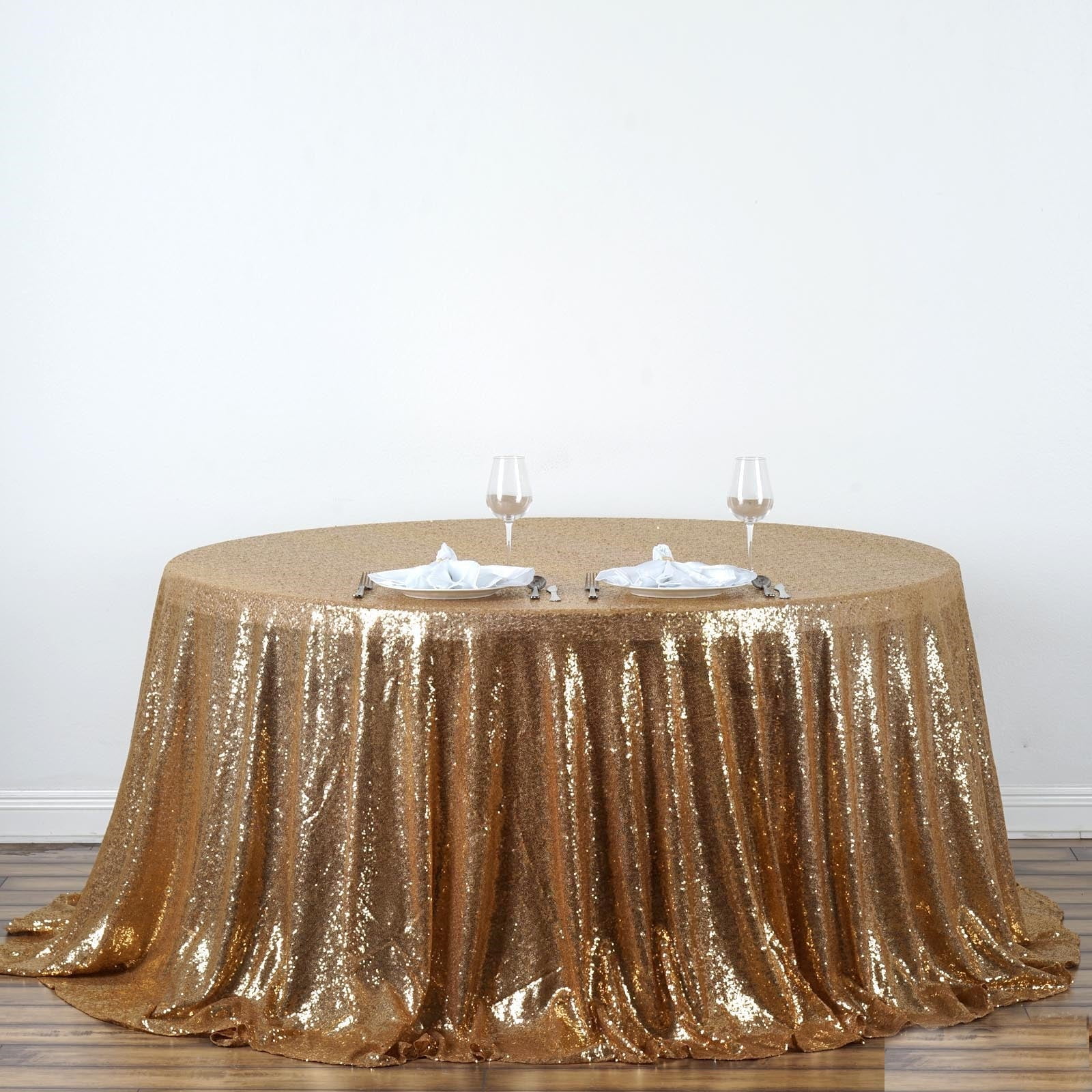 Efavormart 132" Wholesale Premium Table Cover Sparkly SEQUIN Round ...