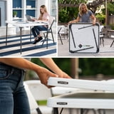 Lifetime 37 inch Square Folding Table, Indoor/Outdoor Commercial Grade ...