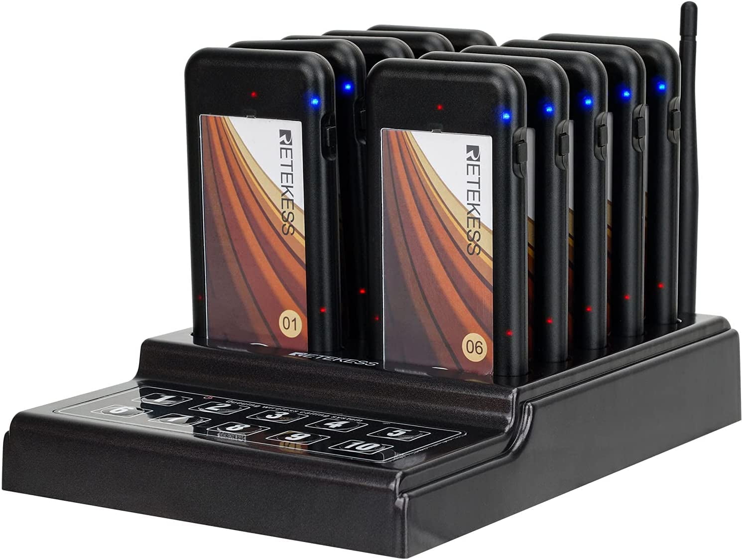 Retekess TD174 Restaurant Long Working Distance Waiting Buzzers with 10 ...