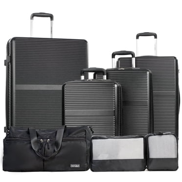 Tripcomp 7-Piece Hardside Luggage Set, Lightweight Suitcase with ...
