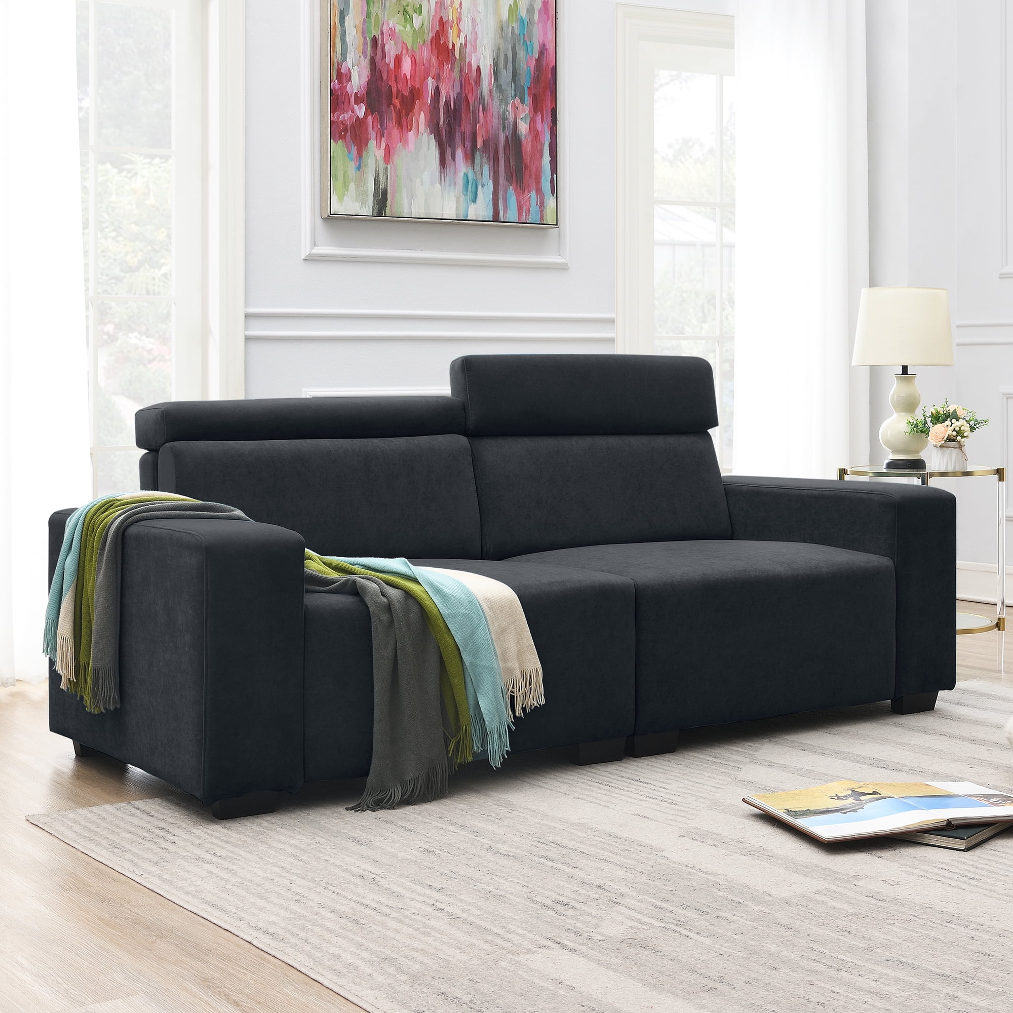 CoSoTower 87*34.2'' 2-Seater Sectional Sofa Couch with Multi-Angle ...