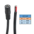 16AWG DC5525 Female Power Cable With Bare Wire Ends PVC Insulation For ...