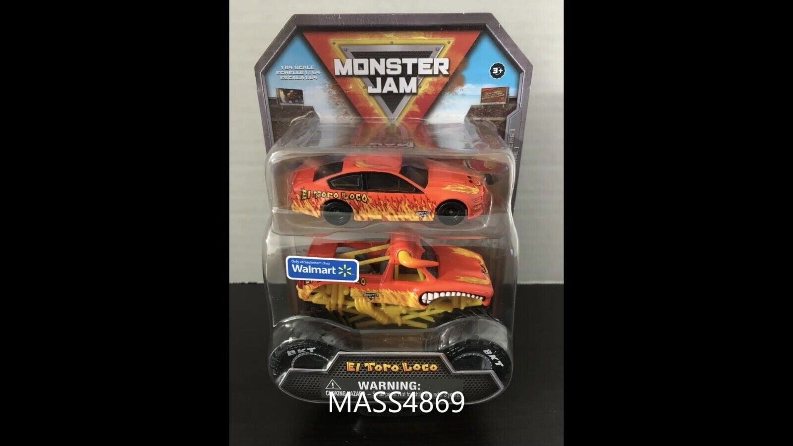 Monster Jam 2022 Spin Master Series 1 El Toro Loco & NASCAR Car 2-Pack ...