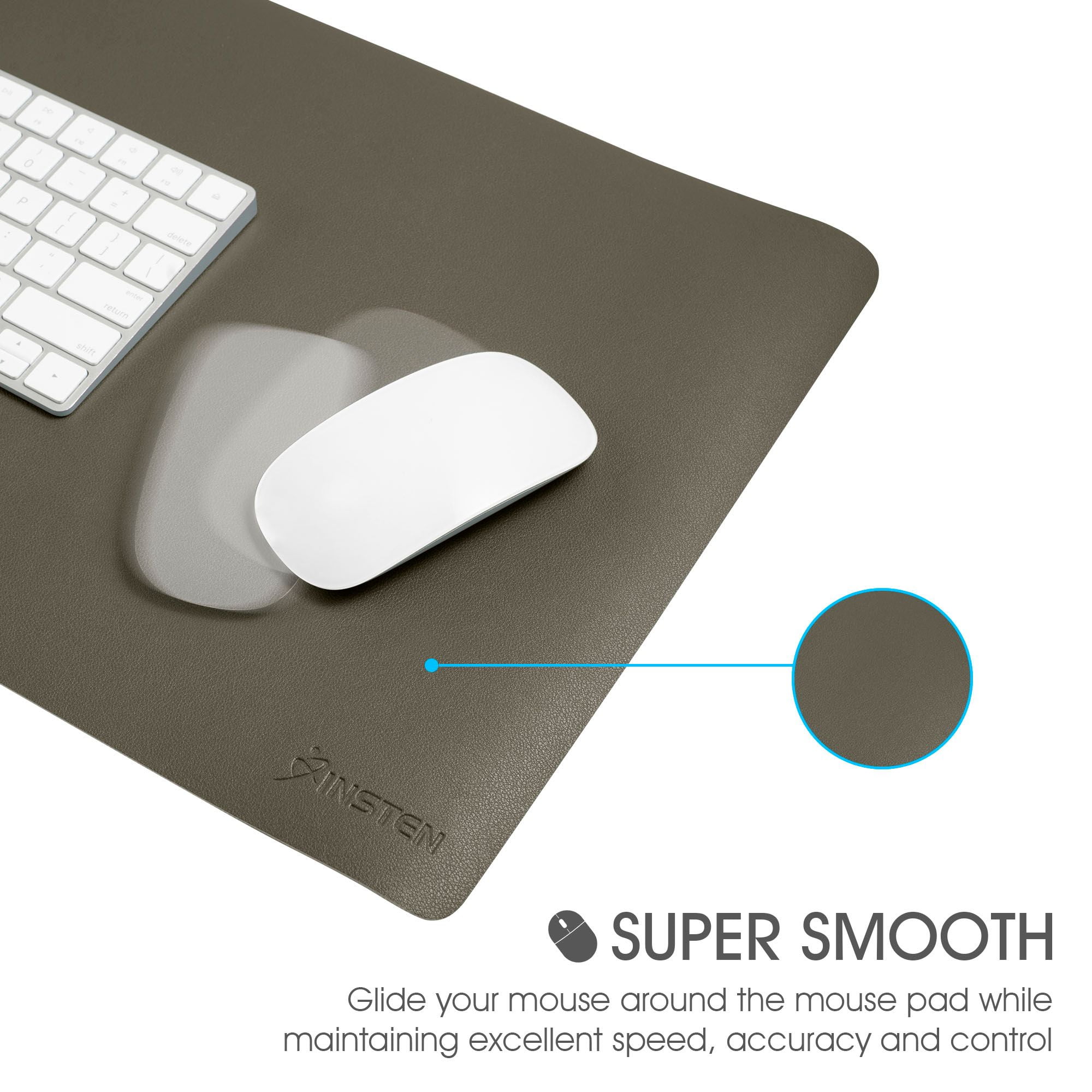 Large Mouse Pad by Insten Double-Sided Color Roll Up Leather Mouse Pad ...