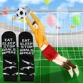 Soccer Socks Soccer Goalie Gift Eat Sleep Stop Goals Repeat Goal Keeper ...