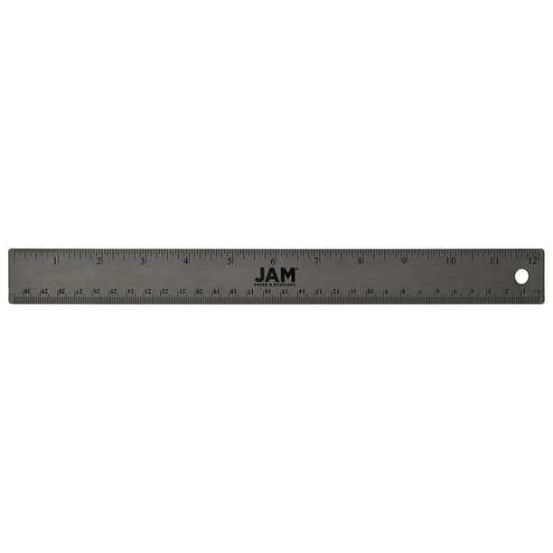 JAM Stainless Steel Ruler, 12 Inch, Metal Ruler with Non,Skid Cork ...