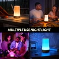 Rechargeable Touch & Remote Night Light, 13 RGB Colors, Dimmable for ...