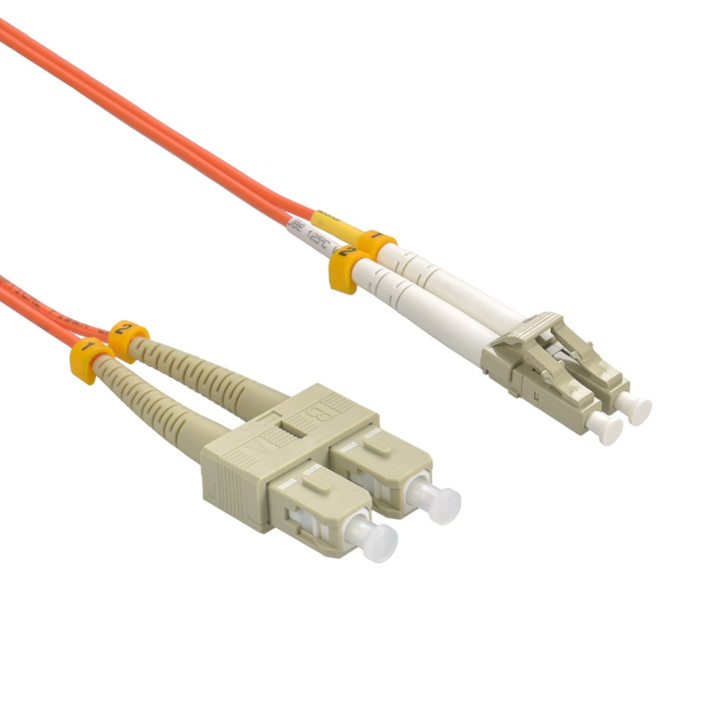 Cable Central LLC (20 Pack) 5m LC/UPC-SC/UPC OM2 Multimode Duplex OFNR ...