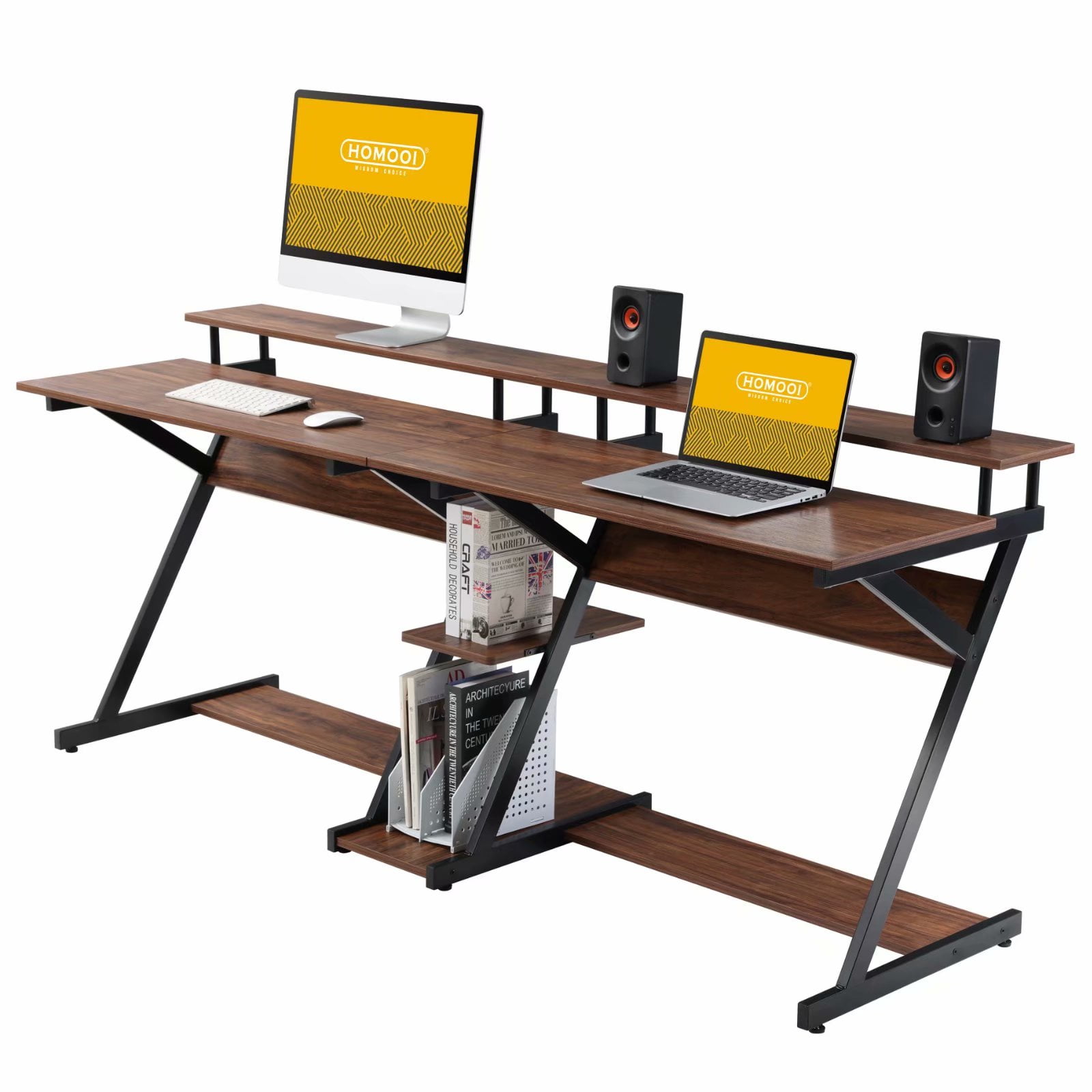 HOMOOI 78.8" Computer Desk for Two Person Modern Study Writing Large ...