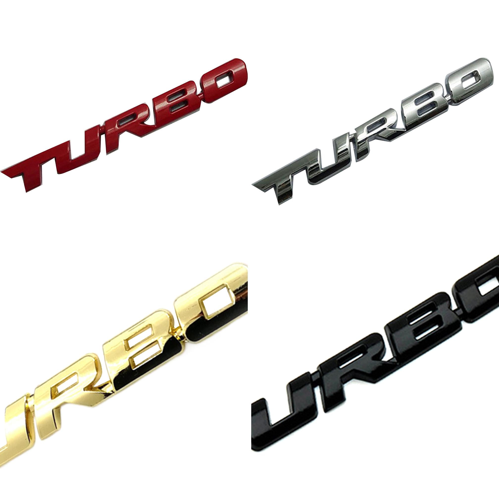 Limei 1 Pack Car Badge Sticker, Cool 3D Alloy Metal Letter Turbo Car ...