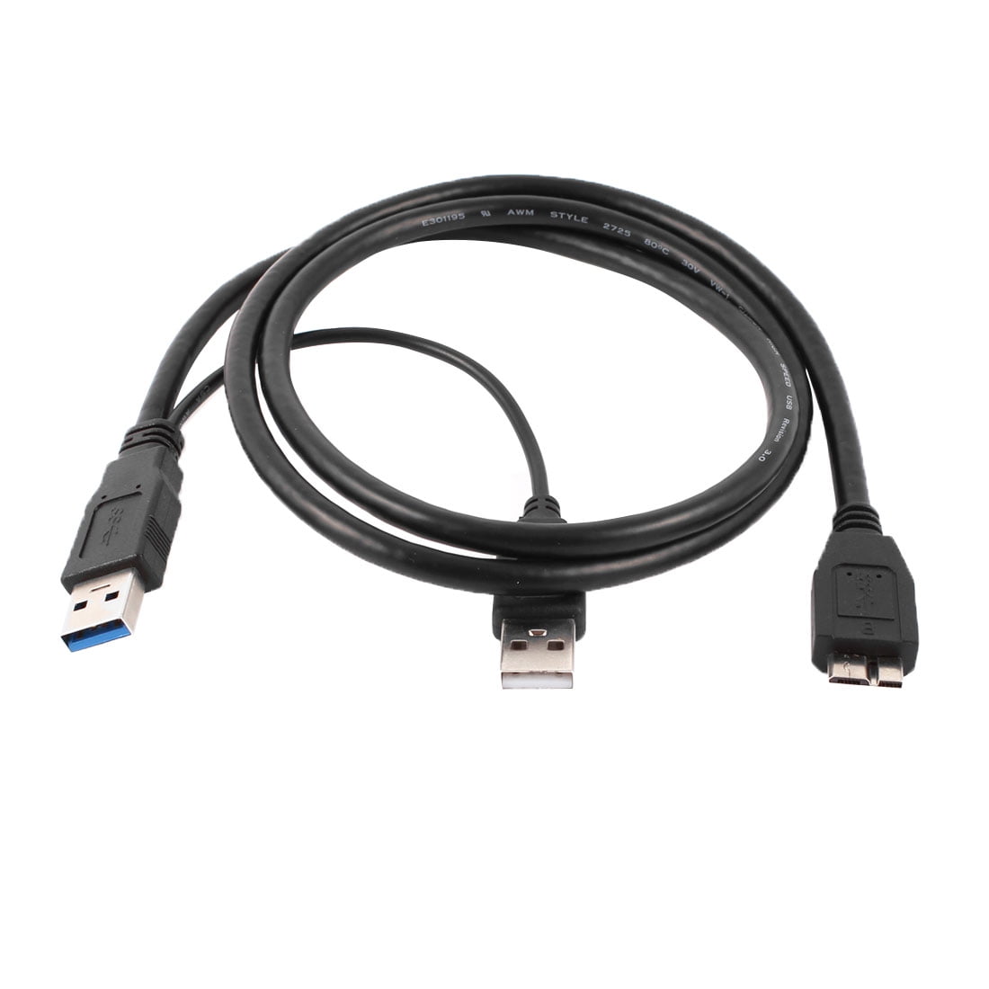 Cable adaptateur Y Superspeed USB 2.0 + USB 3.0 type A male vers micro ...