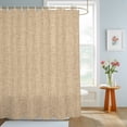 Shower Curtain Waterproof for Bathroom 72x72 Inch, Khaki Linen Texture ...