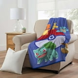 Pokemon Plush Throw Blanket, 46" X 60" Silky Soft, Pikachu, Charmander ...