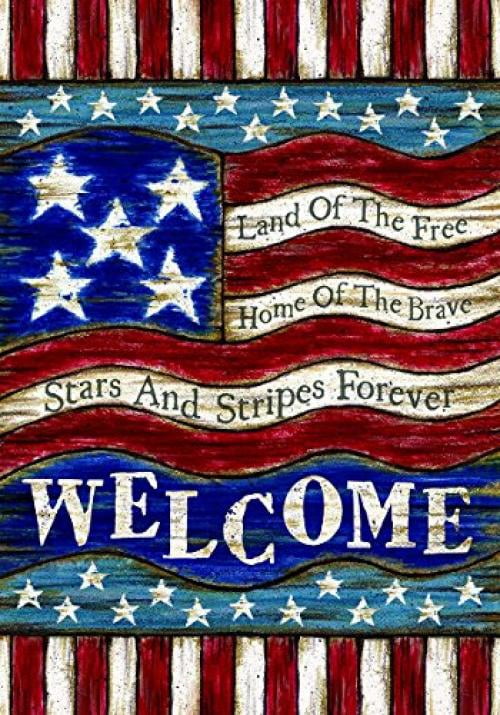 "Patriotic Welcome" - Patriotic - STANDARD Size, 28 Inch X 40 Inch ...