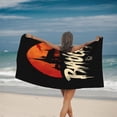 Gothic Spire Silhouette Beach Towel - Vibrant Orange Sky Design Perfect ...