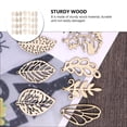 WASHWEPE Leaf Shape Wood Slices, 50 Pack Unfinished Cutouts for Art and ...