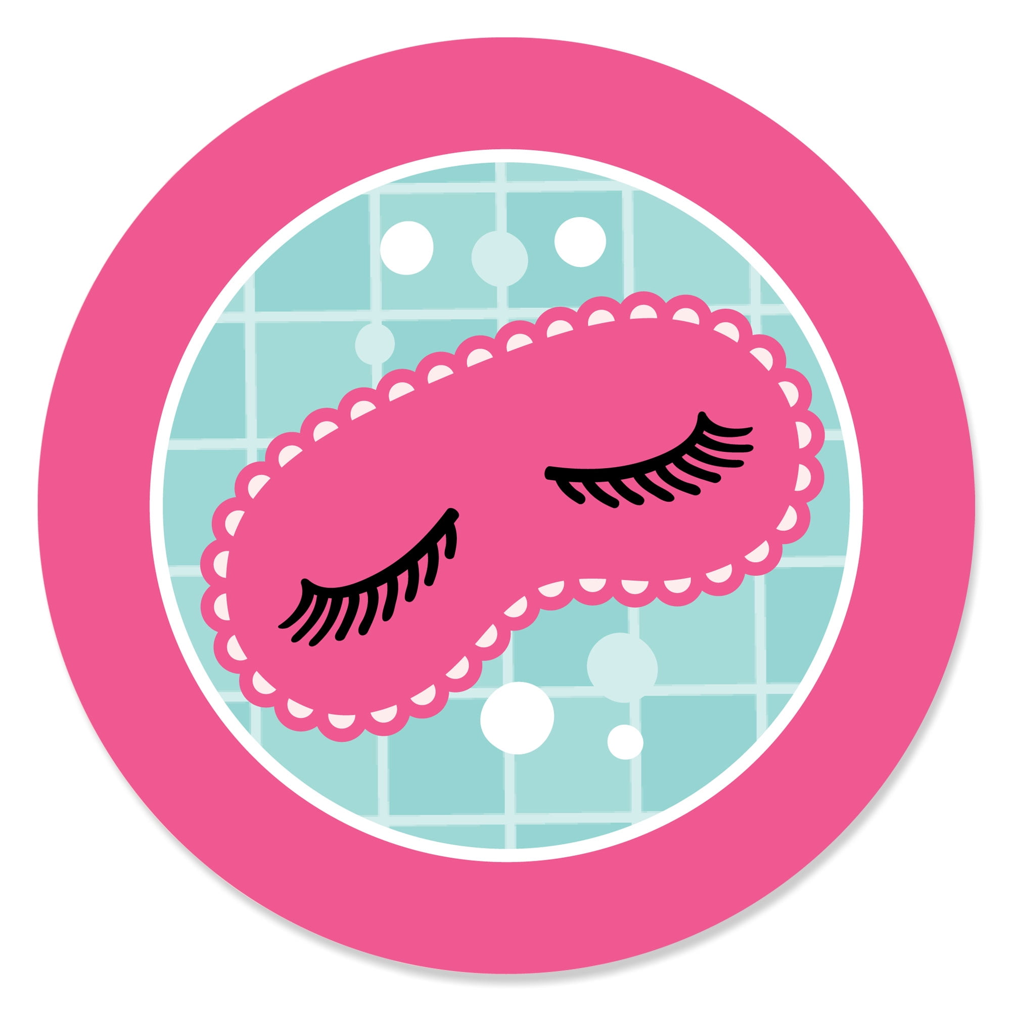 Big Dot of Happiness Spa Day - Girls Makeup Party Circle Sticker Labels ...