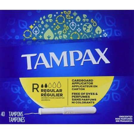 Tampons, Biodegradable Cardboard Applicator, Regular Absorbency, 40 ...