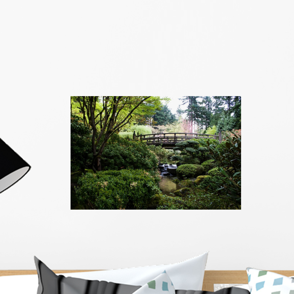 Japanese Garden Wall Mural by Wallmonkeys Peel and Stick Graphic (18 in ...