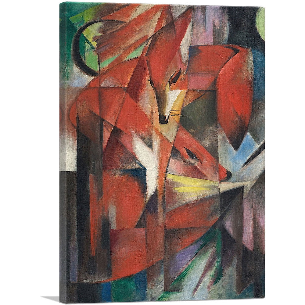 ARTCANVAS The Foxes 1913 Canvas Art Print by Franz Marc - Size: 18" x ...