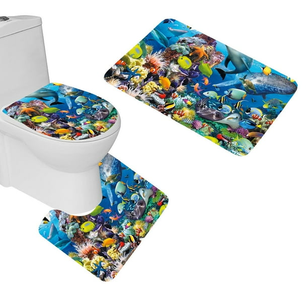 XDDJA Collage Underwater Photos Collection Tropical Fishes Decorating 3 ...