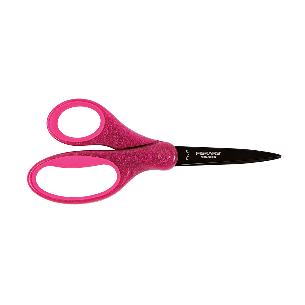 Fiskars Sparkle Non-stick Softgrip Student Scissors (7 in.) - Pink ...