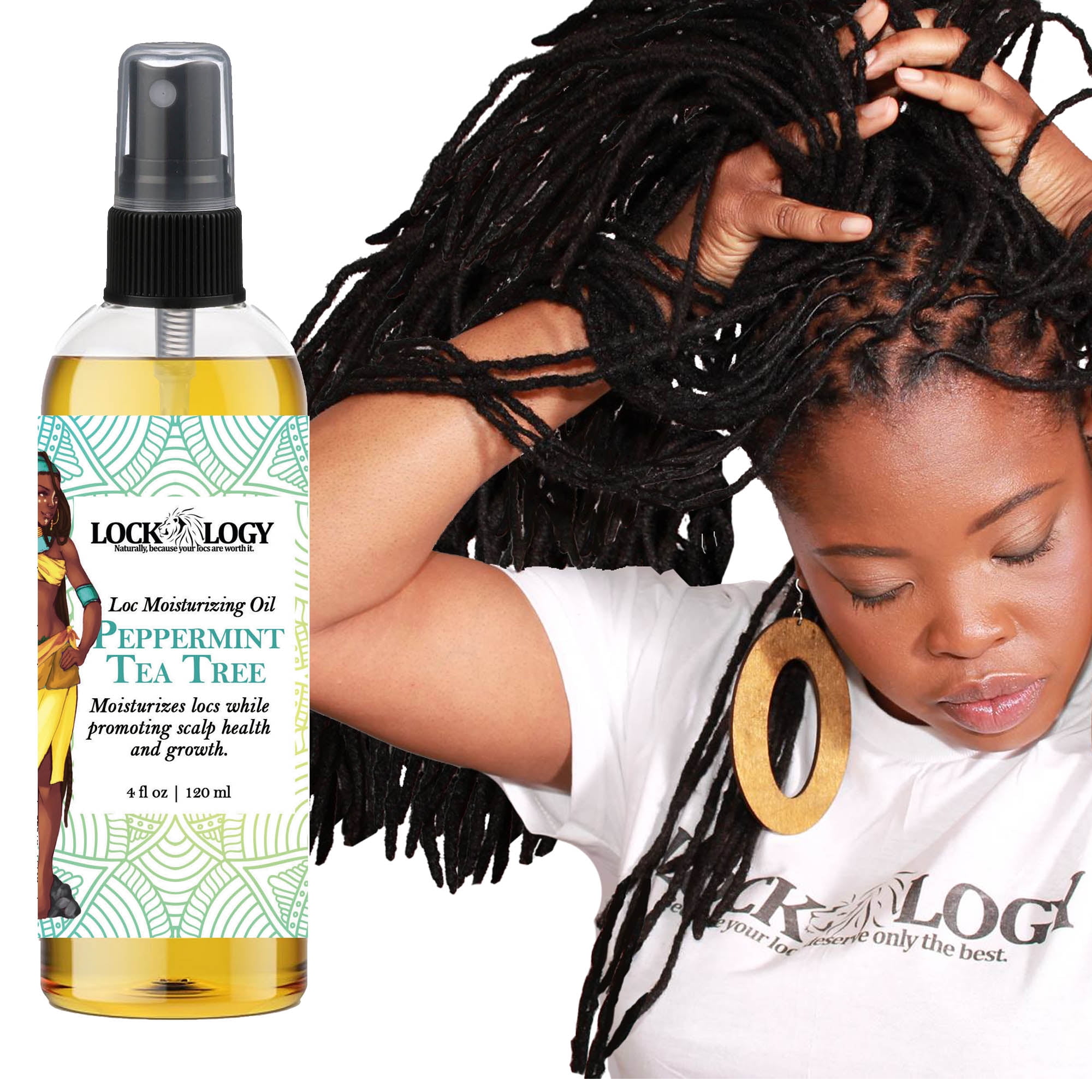 Loc Oil for Dreadlocks; Peppermint Tea Tree Loc Moisturizing Oil Spray ...