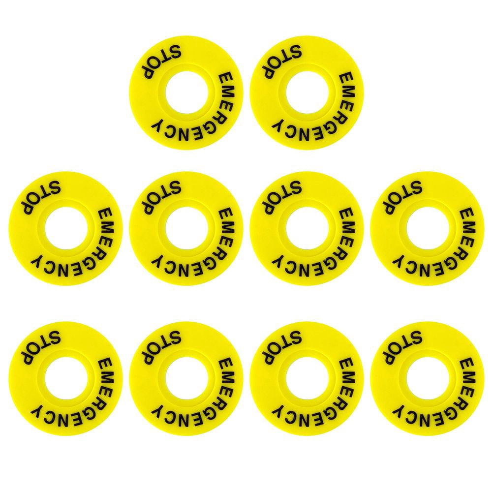 10PCS Round 22mm Label Switch Accessory Label Mark Emergency Stop Sign ...