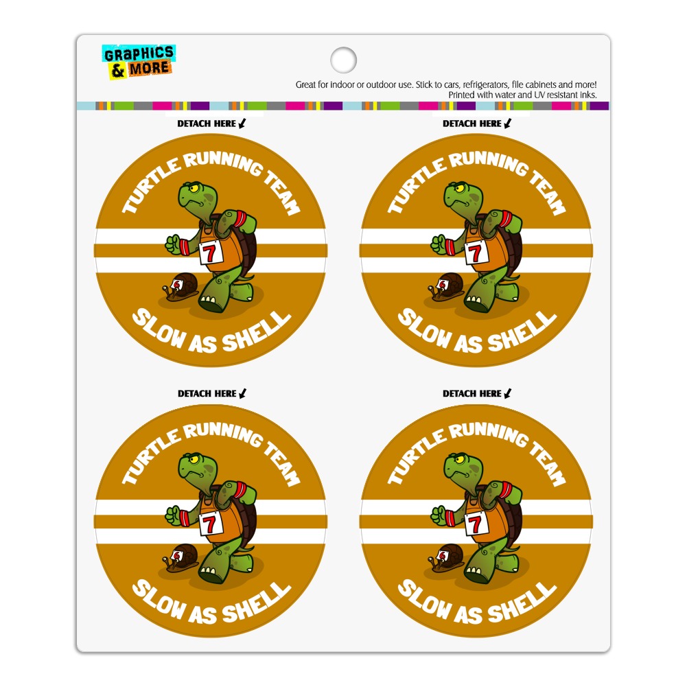 Turtle Running Team Slow As Shell Refrigerator Fridge Locker Vinyl ...