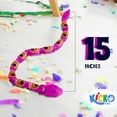 Kicko Wacky Wiggly Jointed Snakes, 12 Pack, 15 Inch, Flexible Reptiles ...