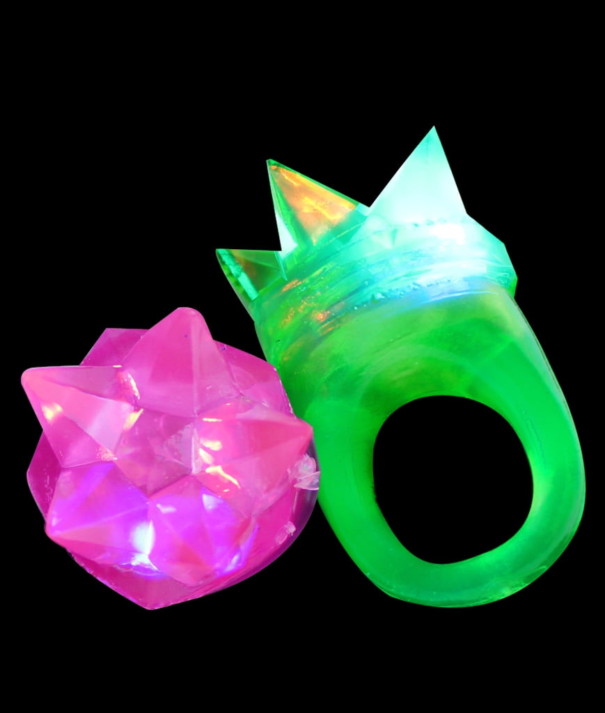 led jelly spike rings - assorted - Walmart.com