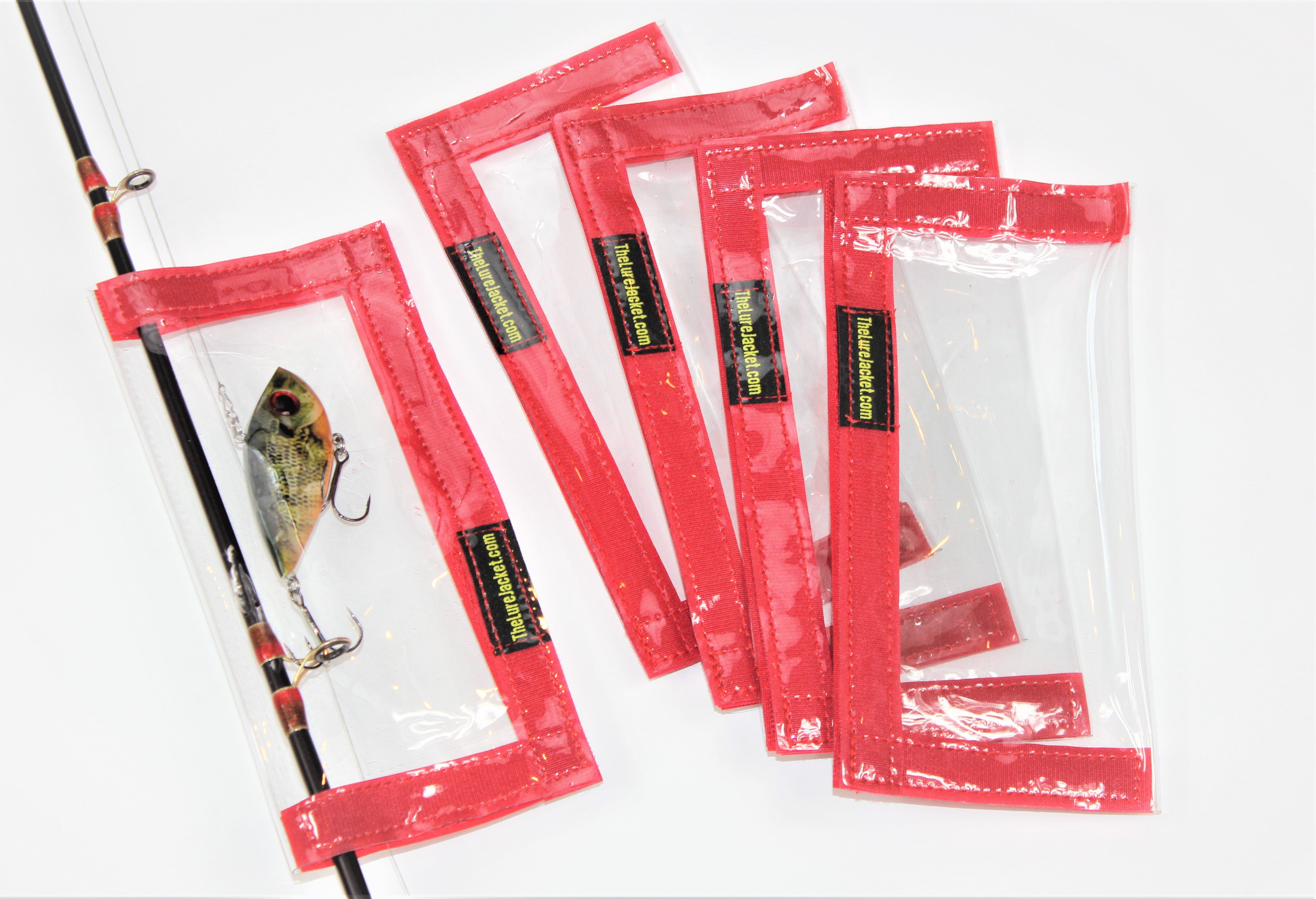 The Lure Jacket "Angler" 5-Pack - 5 Color Options 8"L x 8"W; Fishing ...