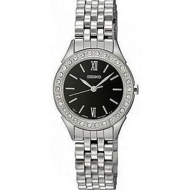 Seiko Essentials Quartz Charcoal Sunray Dial Ladies Watch SUR414 ...