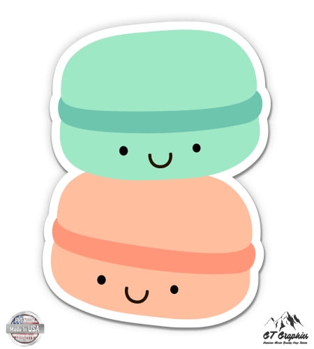 Cute Macaroons - 8" Vinyl Sticker - For Car Laptop I-Pad - Waterproof ...