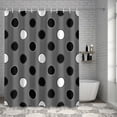 Bathroom Shower Curtain Black and White Polka Dots Gray Waterproof ...
