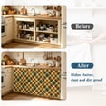Green Orange Red Gingham Cabinet Curtains 10"W x 11"L, Country ...