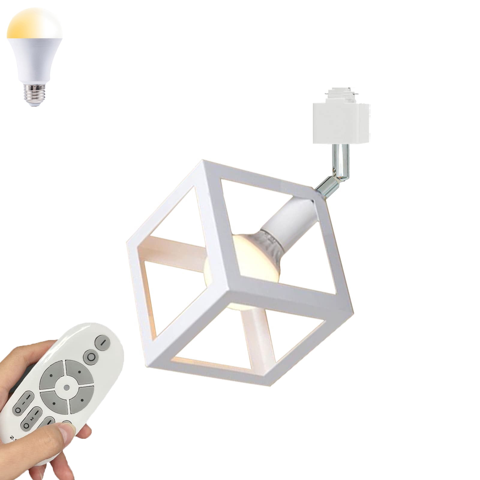 FSLiving Dimmable Remote Control Track Pendant Lights Single Circuit H ...