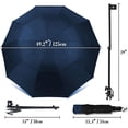 360° Rotatable Clamp Sun Umbrella UPF 50+ UV Protection Portable Patio ...