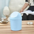 EDHITNR Mini Desktop Trash Can with Lid, Small Plastic Wastebasket for ...